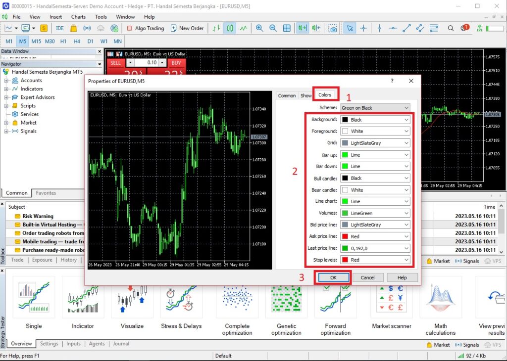 Cara Ubah Warna Chart di MetaTrader 5 | HSB Investasi